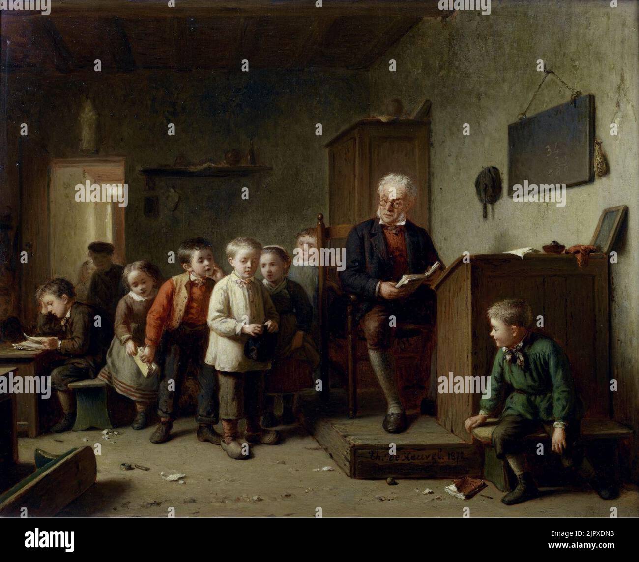 Theodore Bernard de Heuvel The classroom 1872 Stock Photo - Alamy