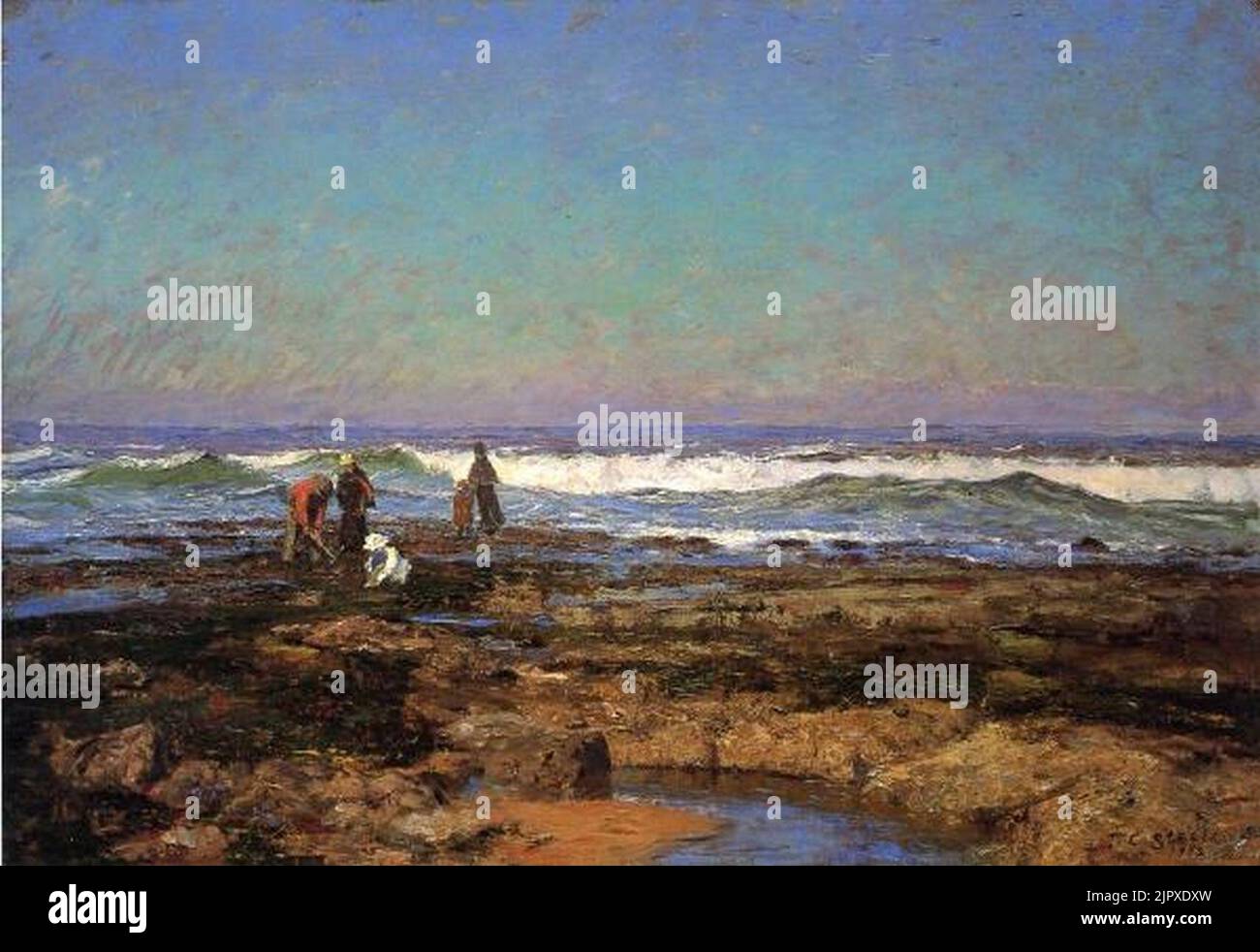 Theodore Clement Steele - Clam Diggers Stock Photo - Alamy