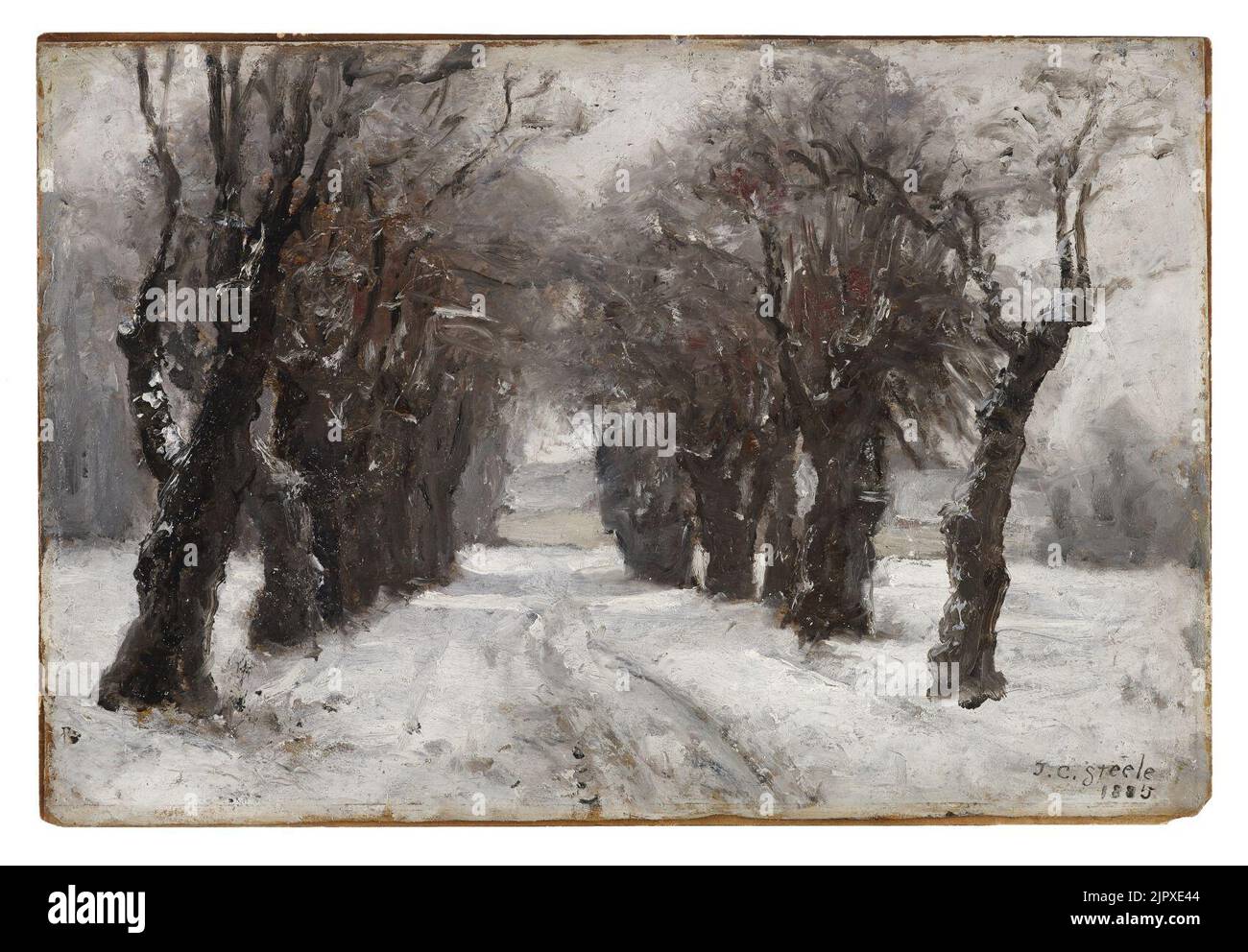 Theodore Clement Steele - Winter in Munich Stock Photo - Alamy