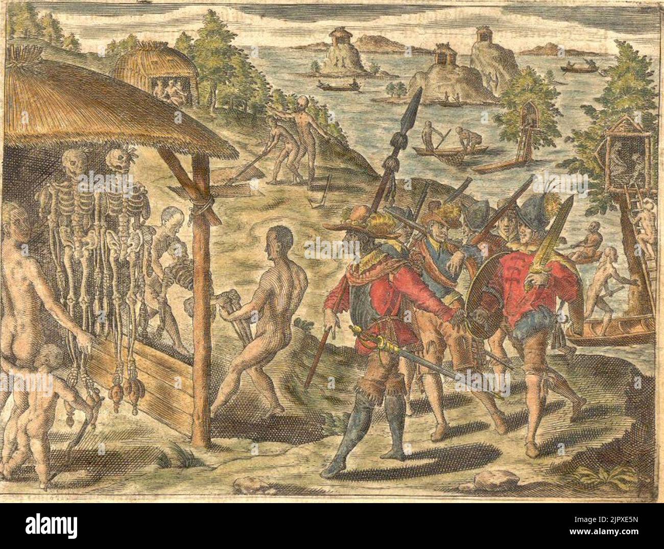 Theodore de Bry Grand Voyages - Raleigh Stock Photo - Alamy