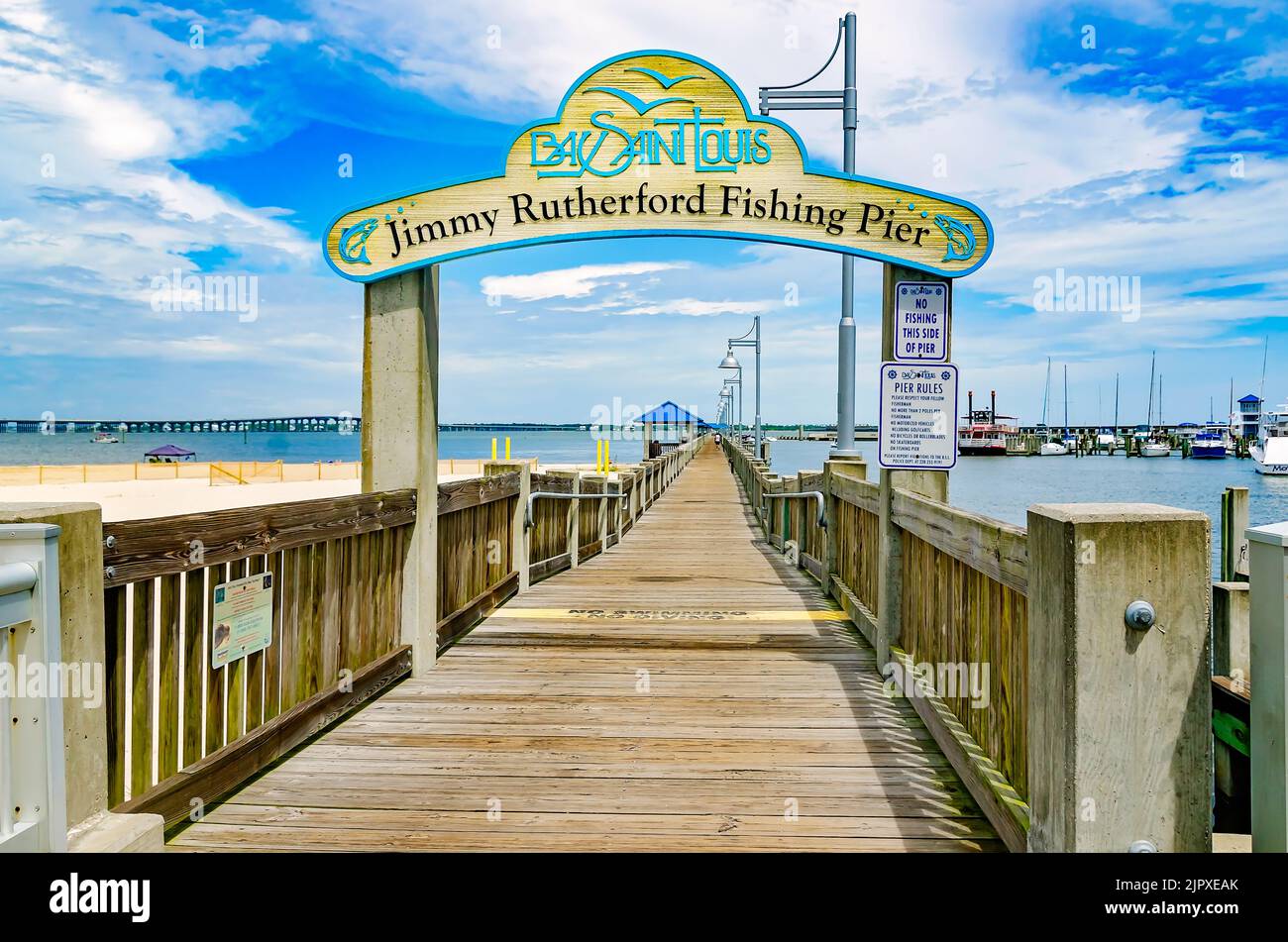 The Jimmy Rutherford Fishing Pier is pictured at the Bay Saint Louis ...