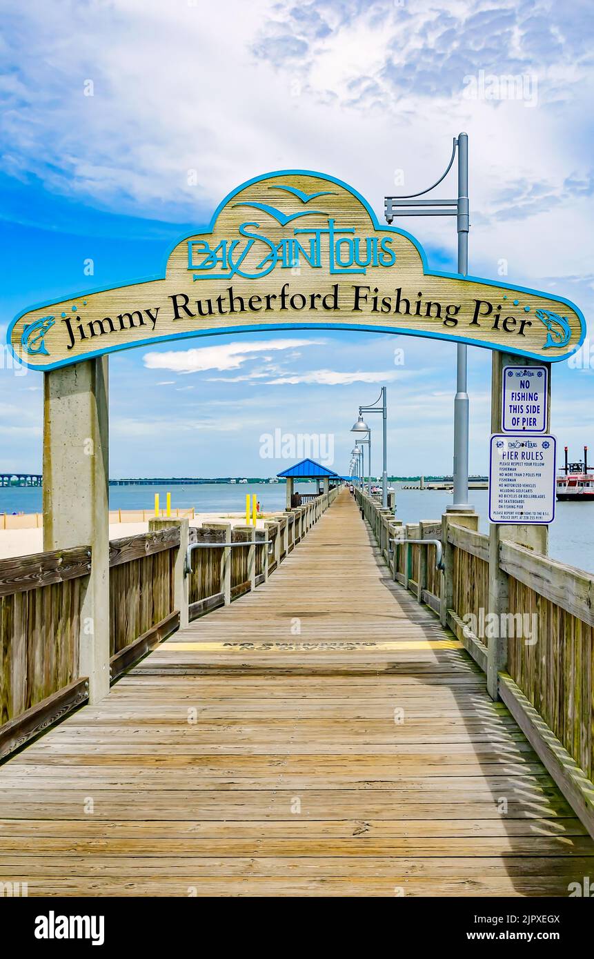 The Jimmy Rutherford Fishing Pier is pictured at the Bay Saint Louis ...