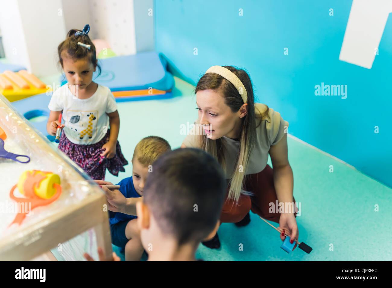 Cling wrap painting for improving kids imagination and brain ...