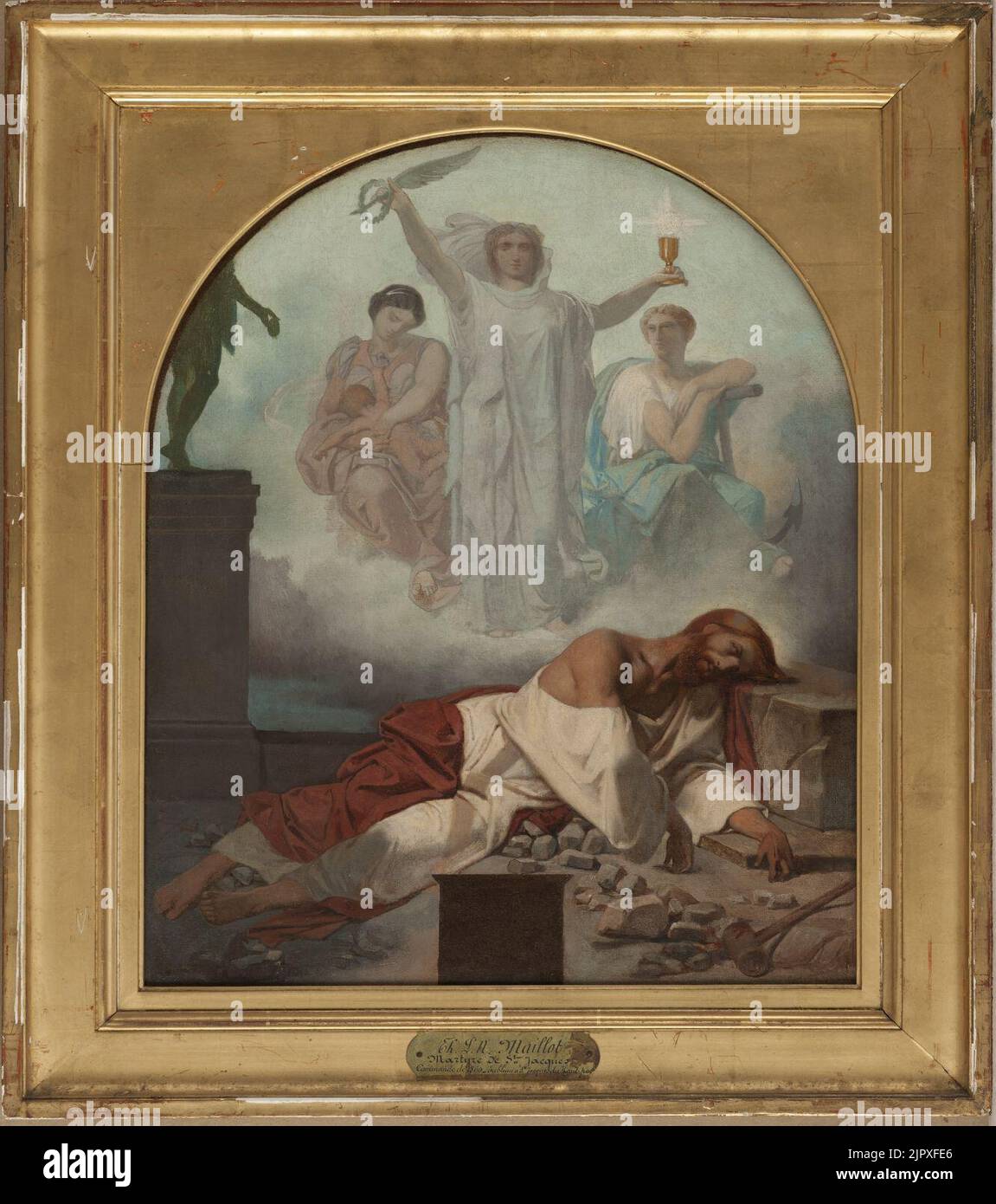 Théodore Pierre Nicolas Maillot - Esquisse pour l'église Saint-Jacques ...