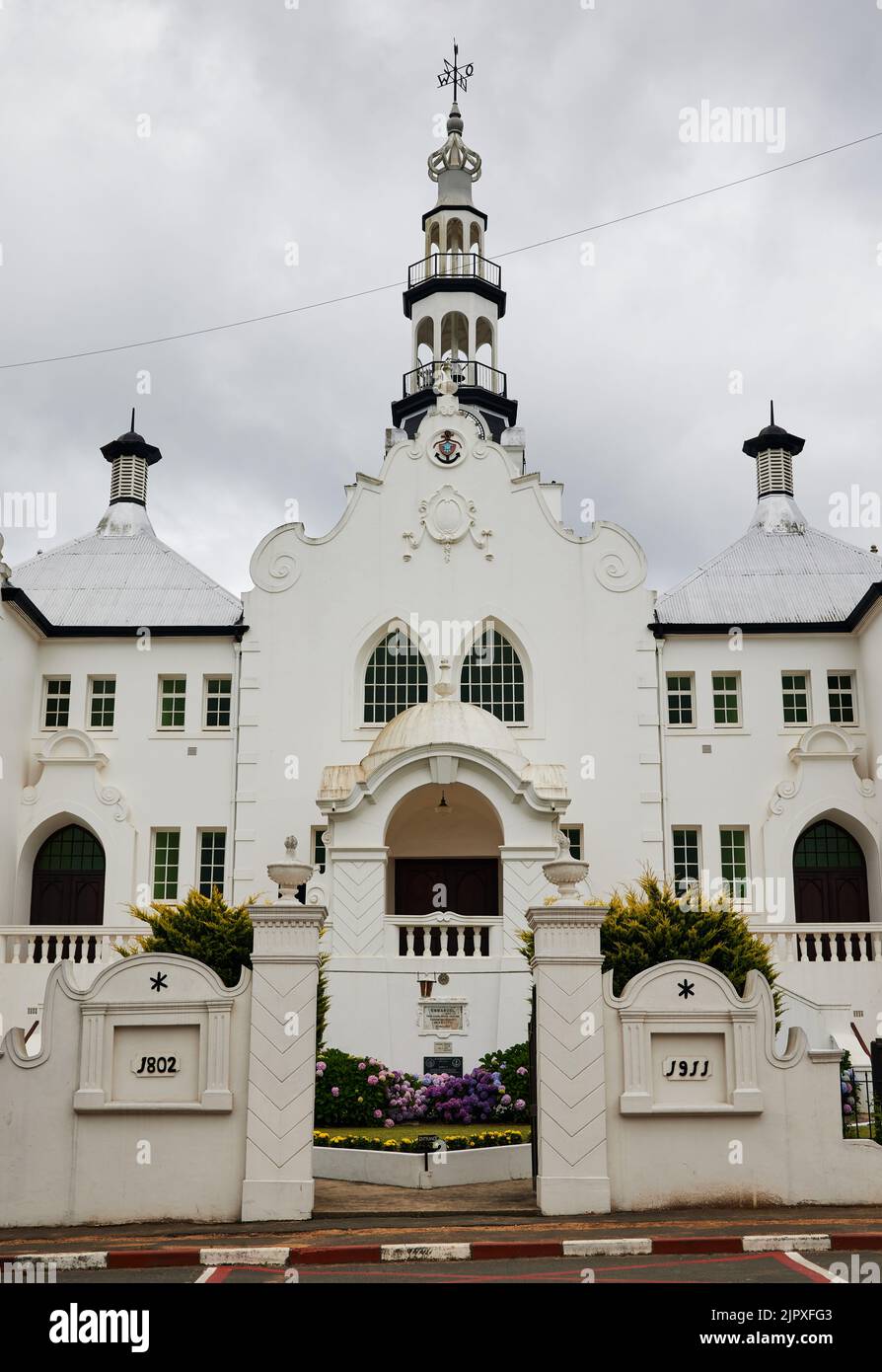 A vertical shot of the facade of NG Kerk Swellendam Stock Photo - Alamy