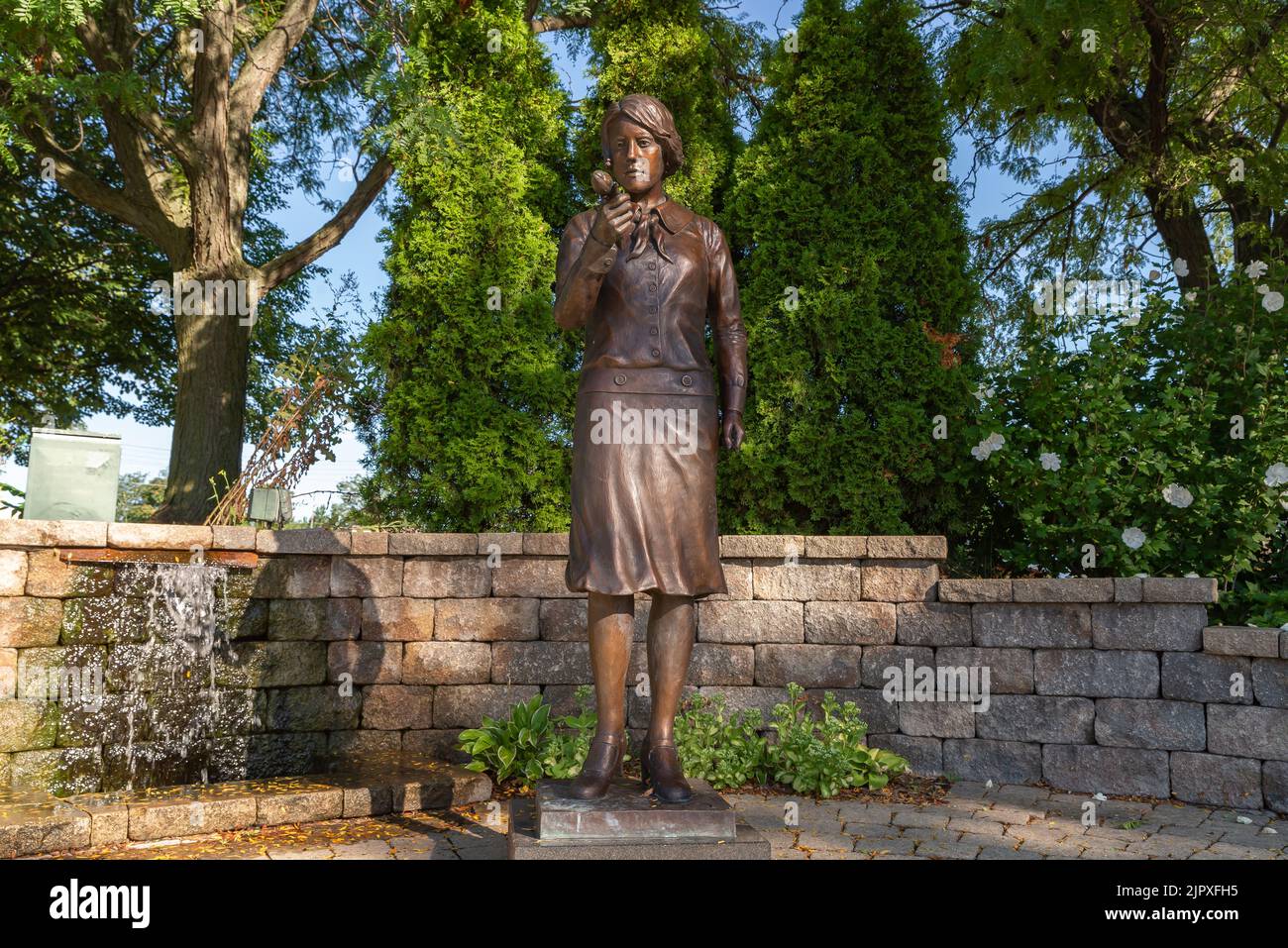 Ottawa, Illinois - United States - August 9th, 2022: Radium Girl Statue ...