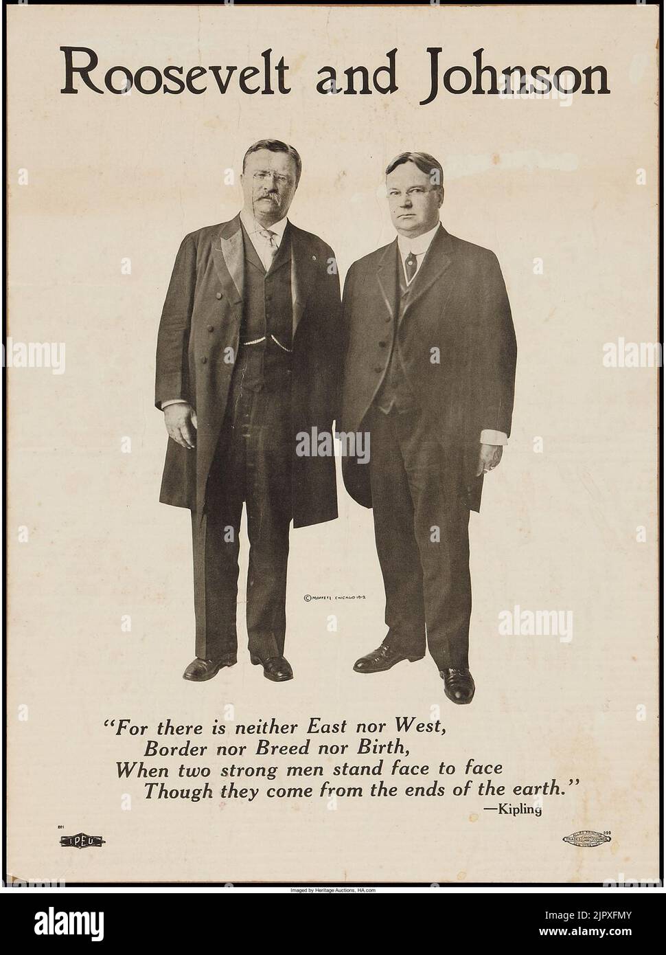 Theodore Roosevelt and Hiram Johnson Poster Stock Photo - Alamy