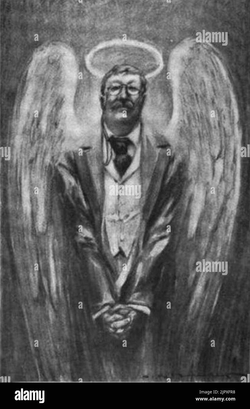 Theodore Roosevelt as angel, Macauley Stock Photo - Alamy
