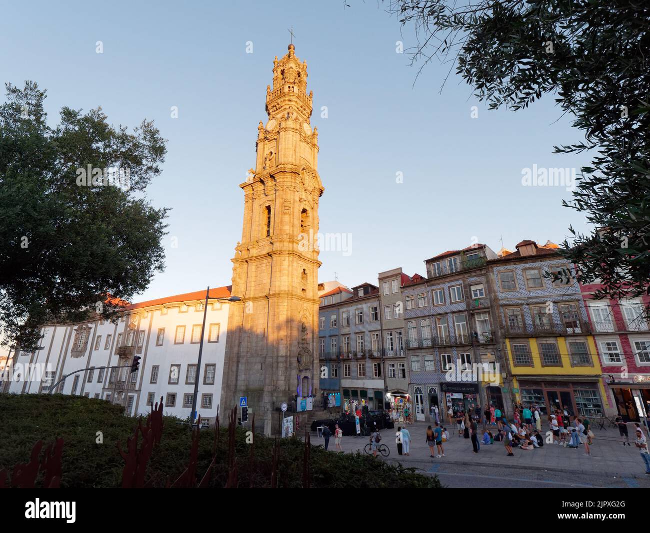 Clérigos Baroque Church and Tower as seen from Jardim das Oliveiras ...