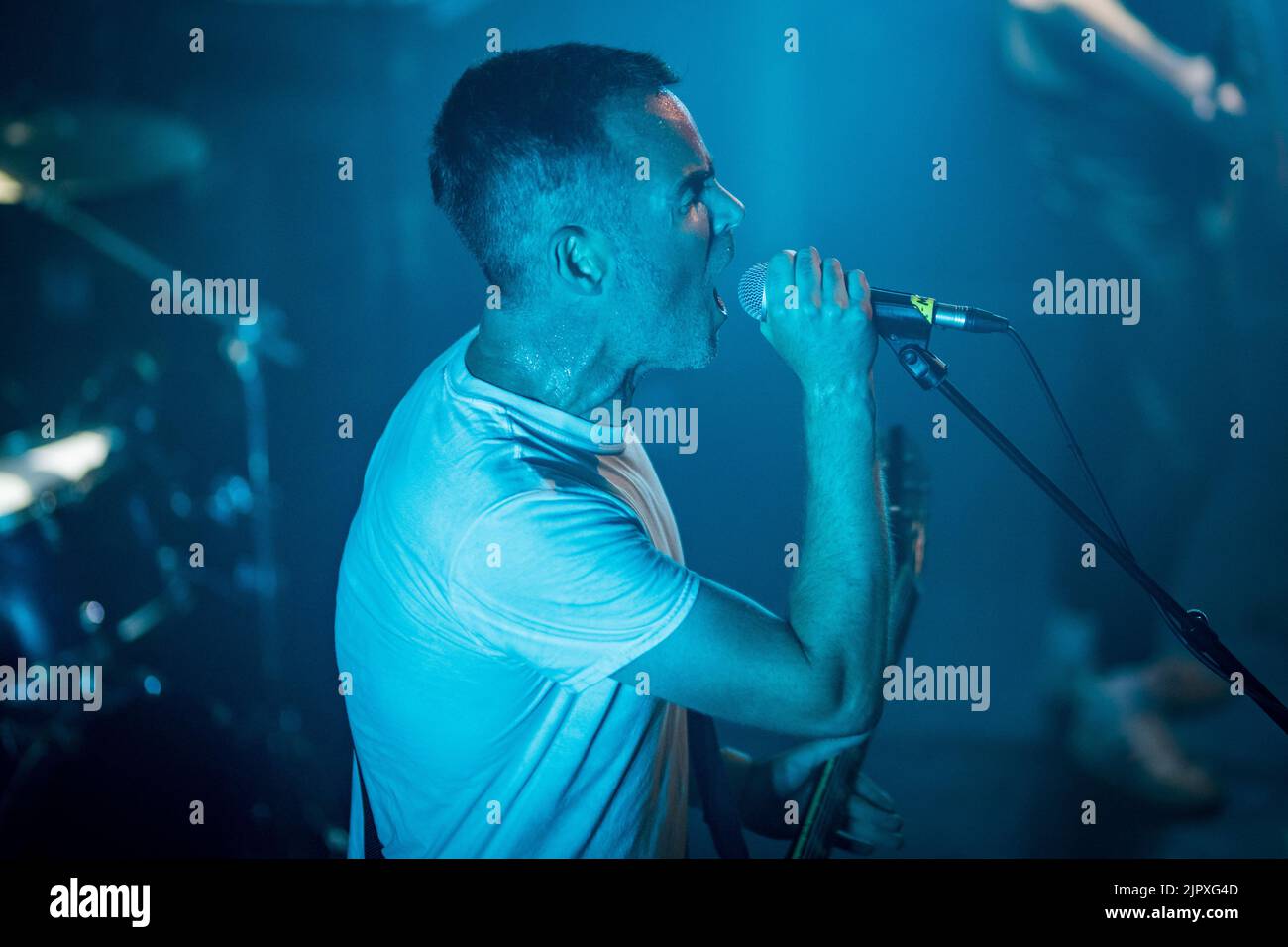 Edinburgh, Scotland. Sat 20 August 2022. Welsh indie rock band Mclusky ...