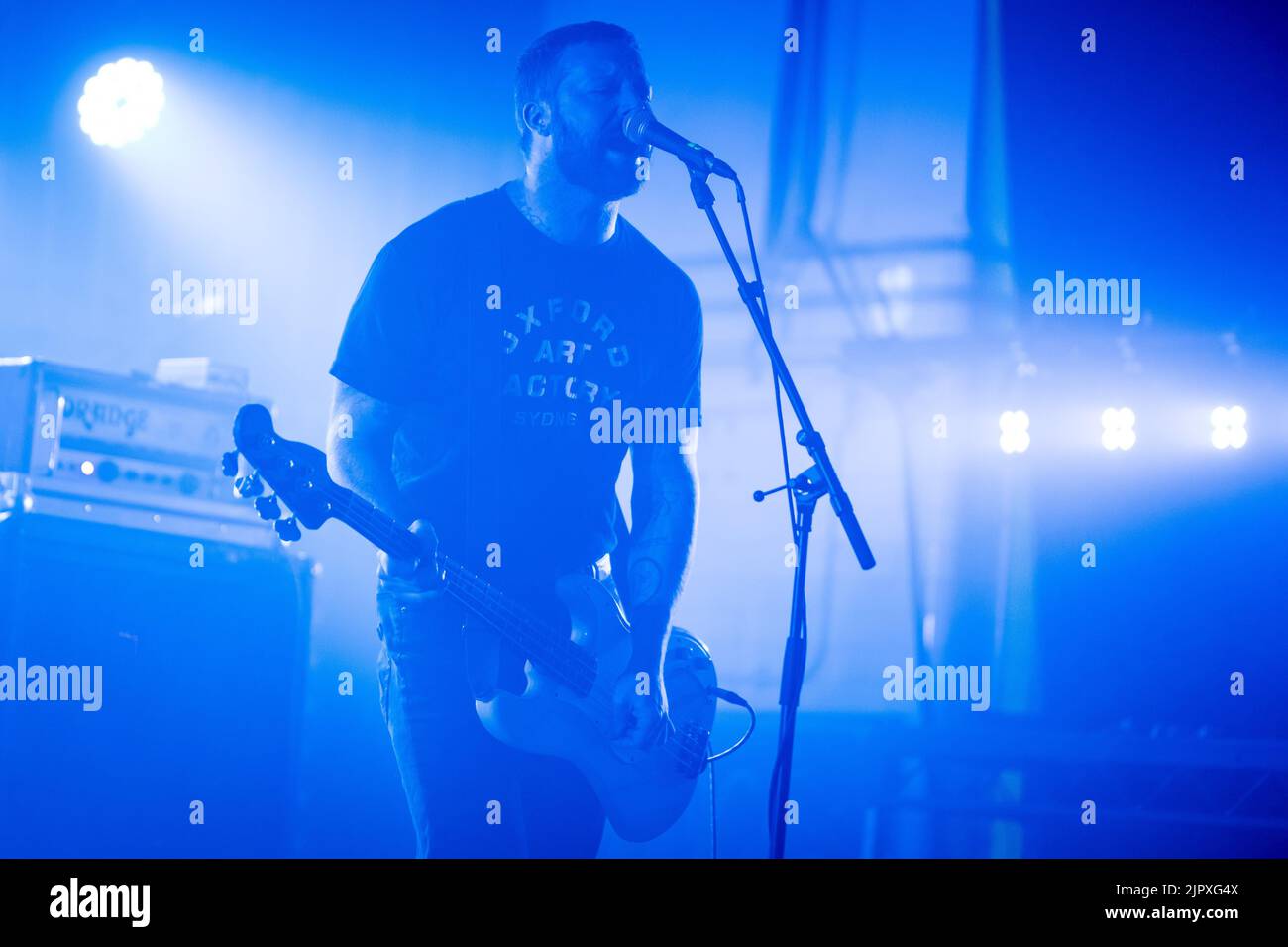 Edinburgh, Scotland. Sat 20 August 2022. Welsh indie rock band Mclusky ...