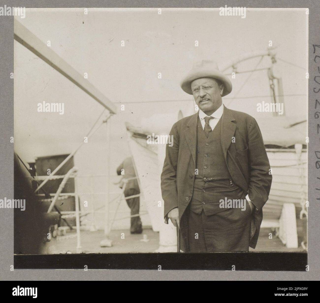 Theodore Roosevelt, Col., on the S.S. Aiden returning from S. America ...