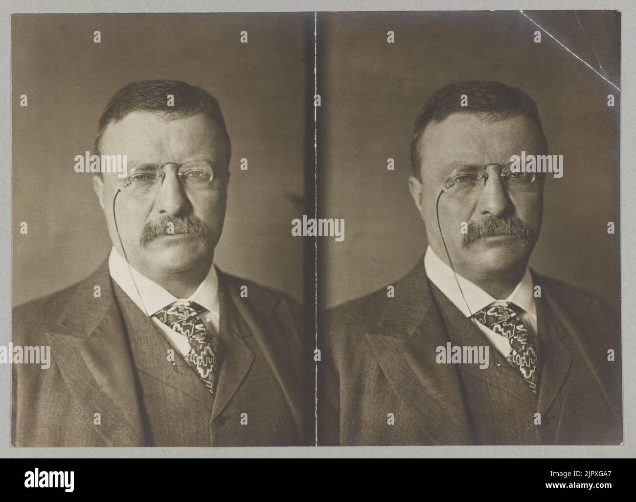 Theodore Roosevelt, bust portrait, seated, facing front Stock Photo - Alamy