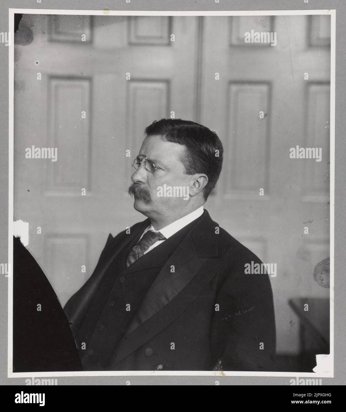 Theodore Roosevelt, head-and-shoulders portrait, turned left Stock ...