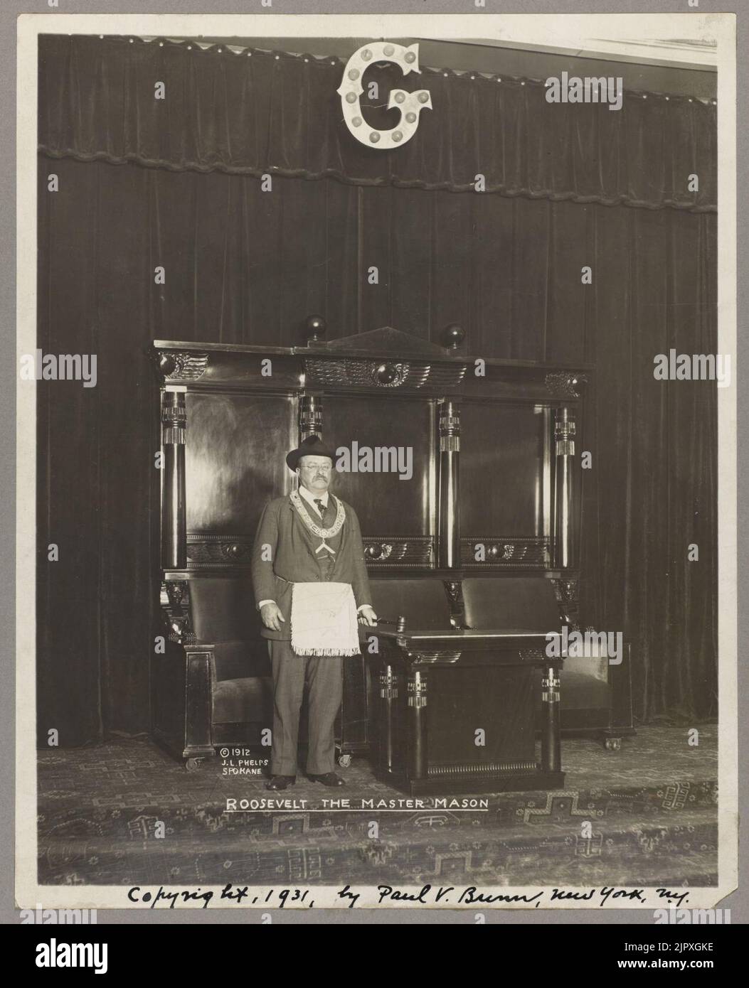 Theodore Roosevelt, the master mason Stock Photo - Alamy