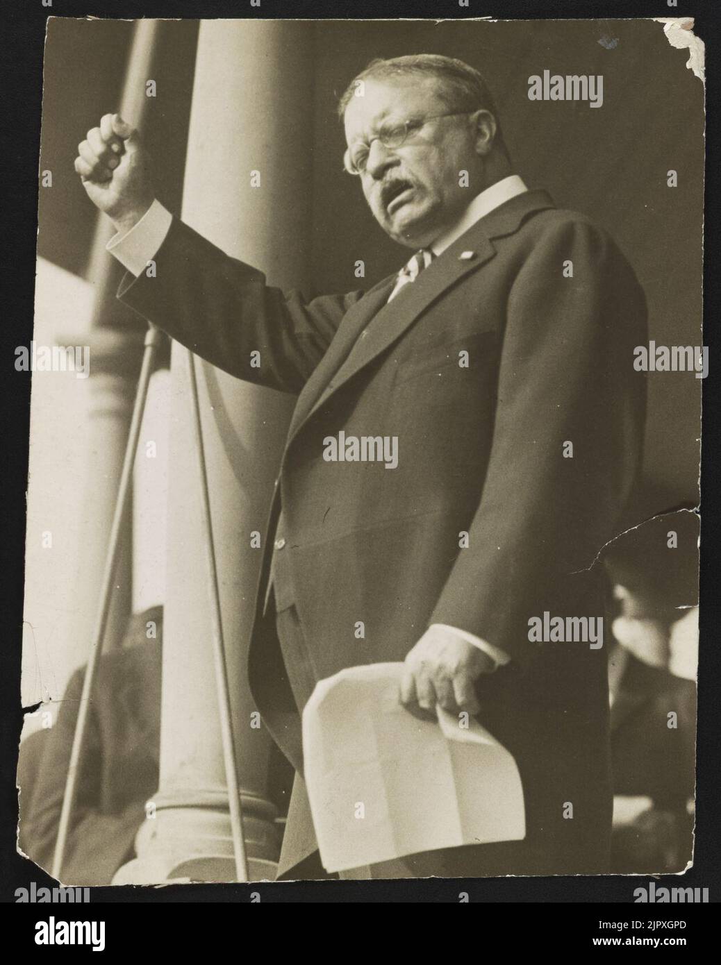 Theodore Roosevelt, three-quarter length portrait, standing, facing ...