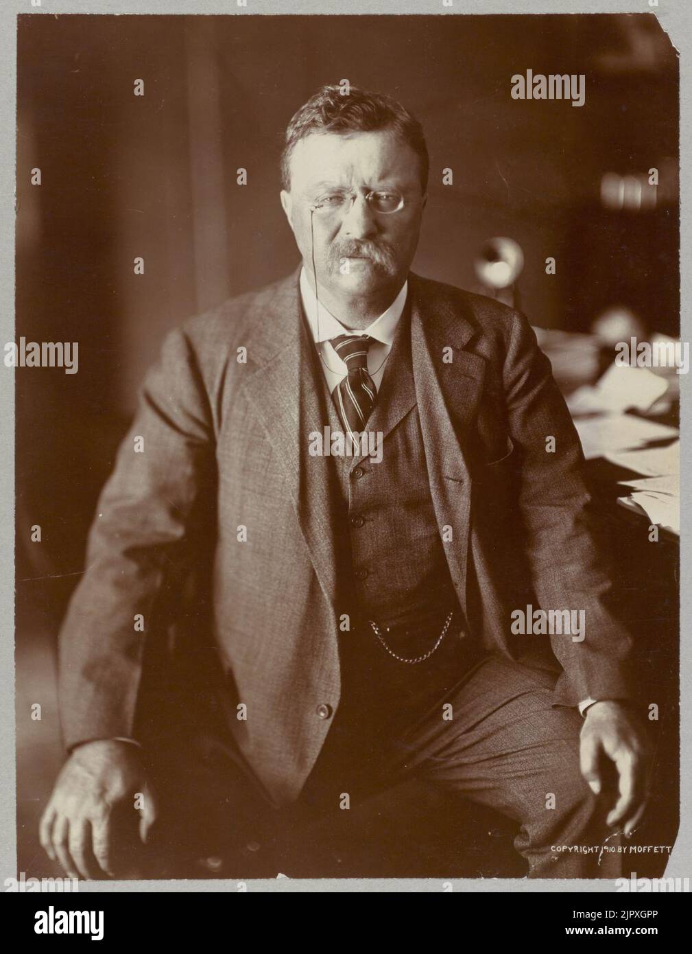 Theodore Roosevelt, three-quarter length portrait, seated, facing front ...