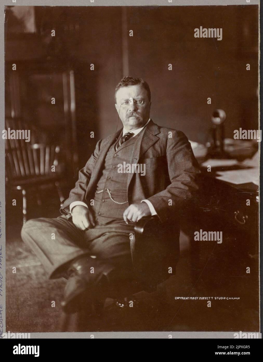 Theodore Roosevelt, three-quarter length portrait, seated, facing front ...