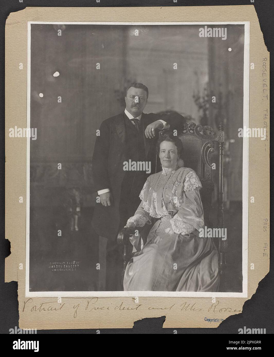 Theodore Roosevelt, three-quarter length portrait, standing, facing ...