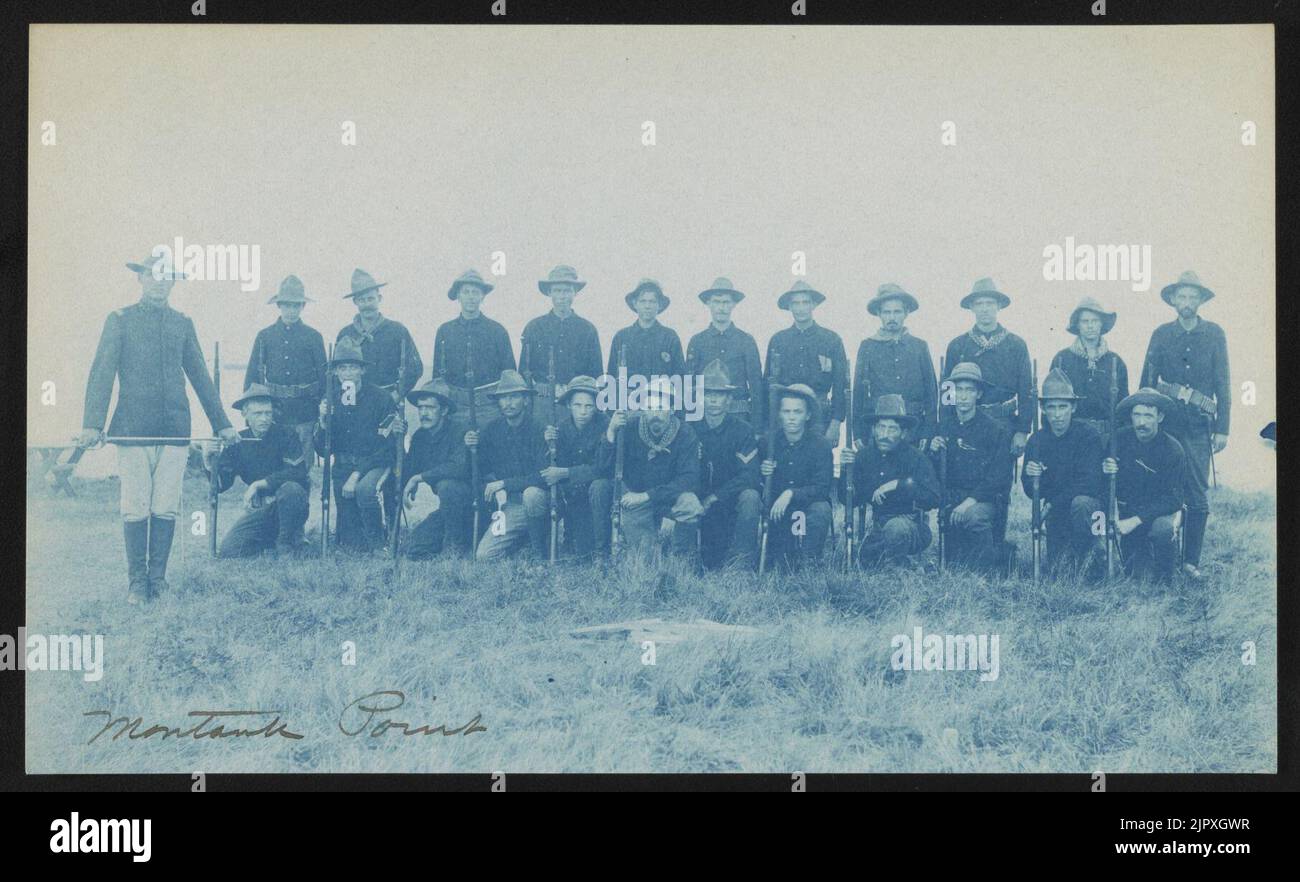 Theodore Roosevelt's Rough Riders, Company F, at military camp, Montauk ...