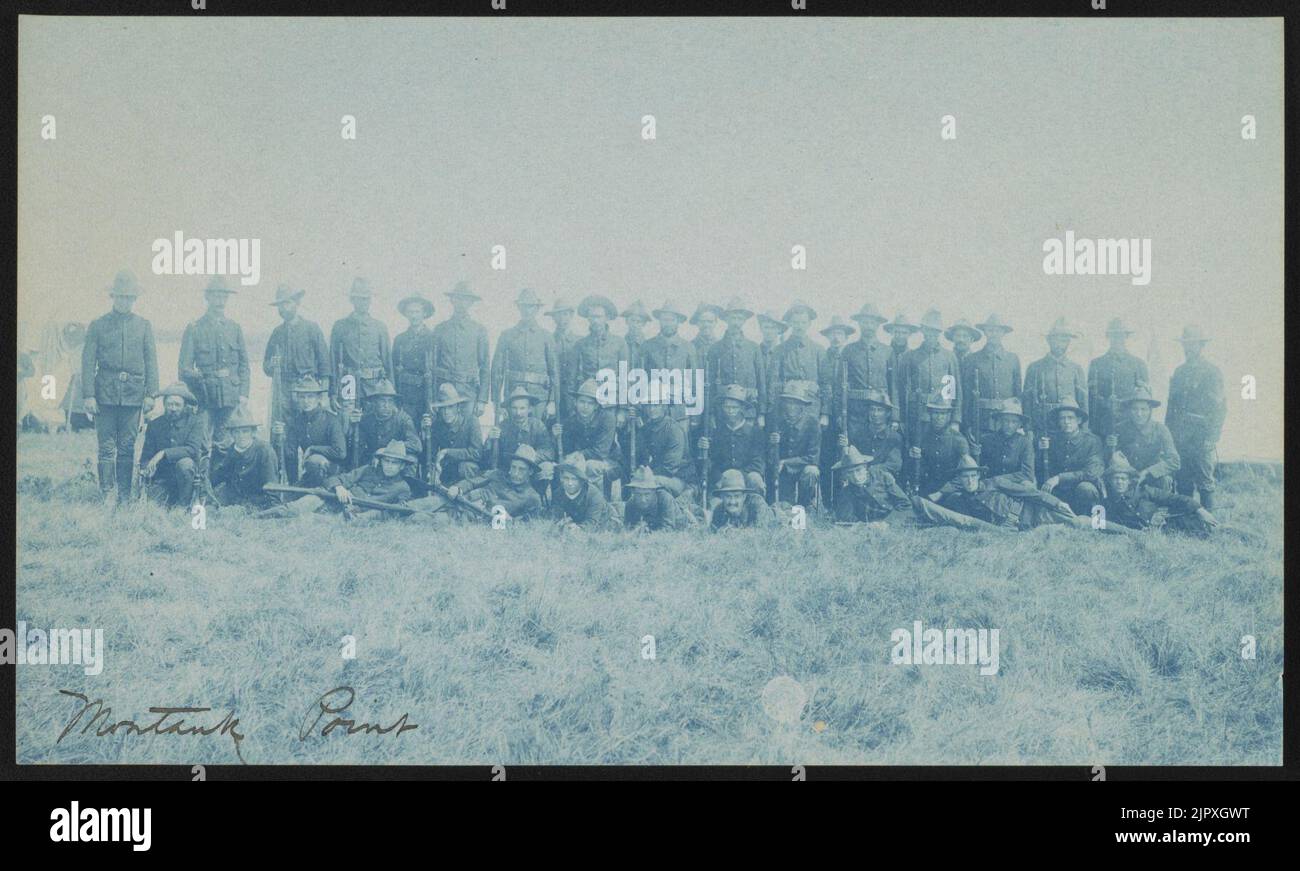 Theodore Roosevelt's Rough Riders, Company C, at military camp, Montauk ...
