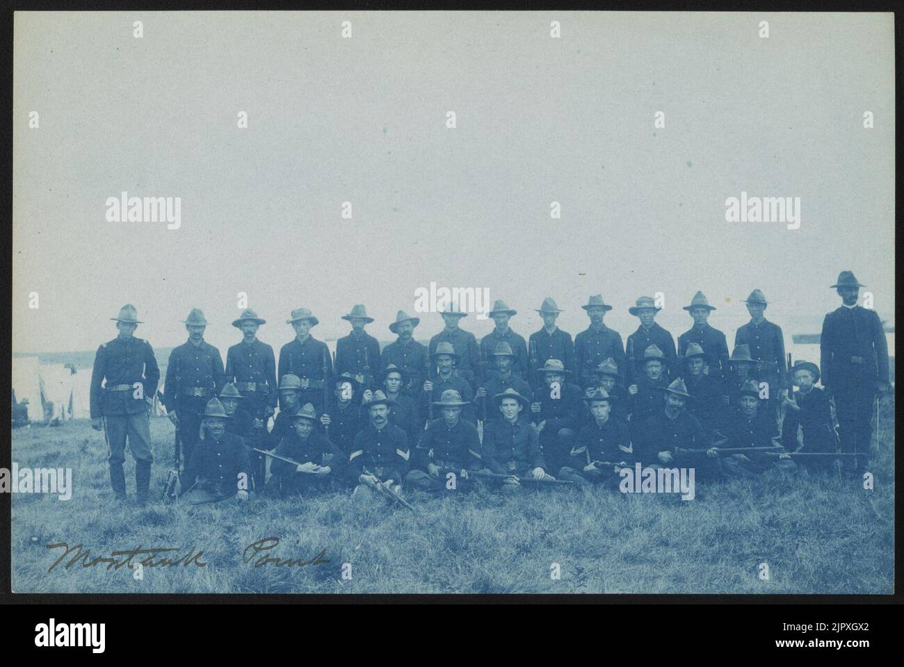 Theodore Roosevelt's Rough Riders, Company M, at military camp, Montauk ...