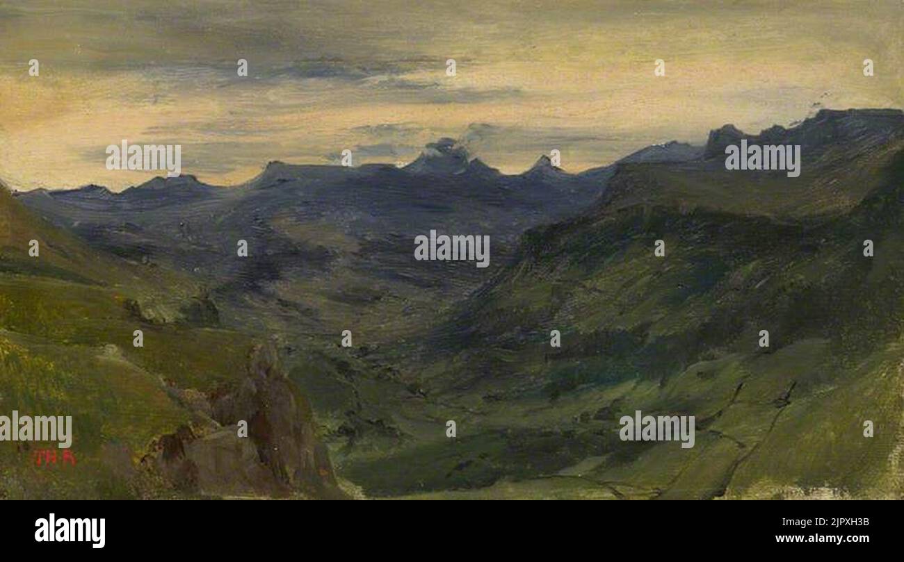 Théodore Rousseau (1812-1867) - The Valley of Saint-Vincent Stock Photo ...