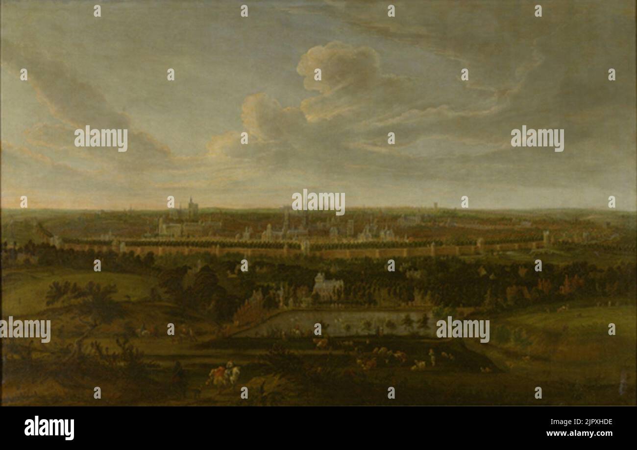 Theodore van Heil - Vue du chateau de Koekelberg Stock Photo - Alamy