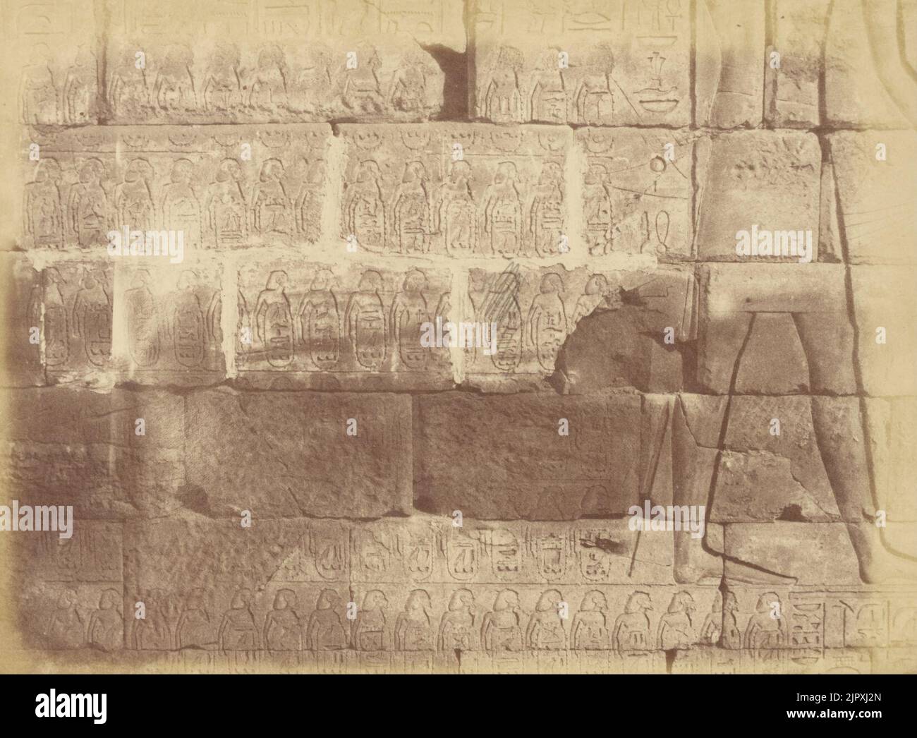 Théodule Devéria (French - (Close-up View of Hieroglyphic Inscriptions ...