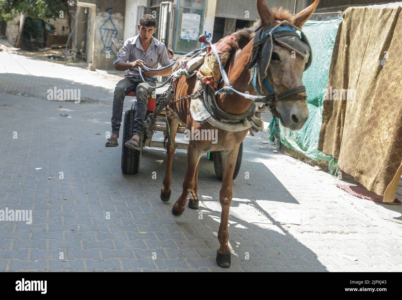 August 20, 2022, Gaza City, The Gaza Strip, Palestine: A Palestinian ...