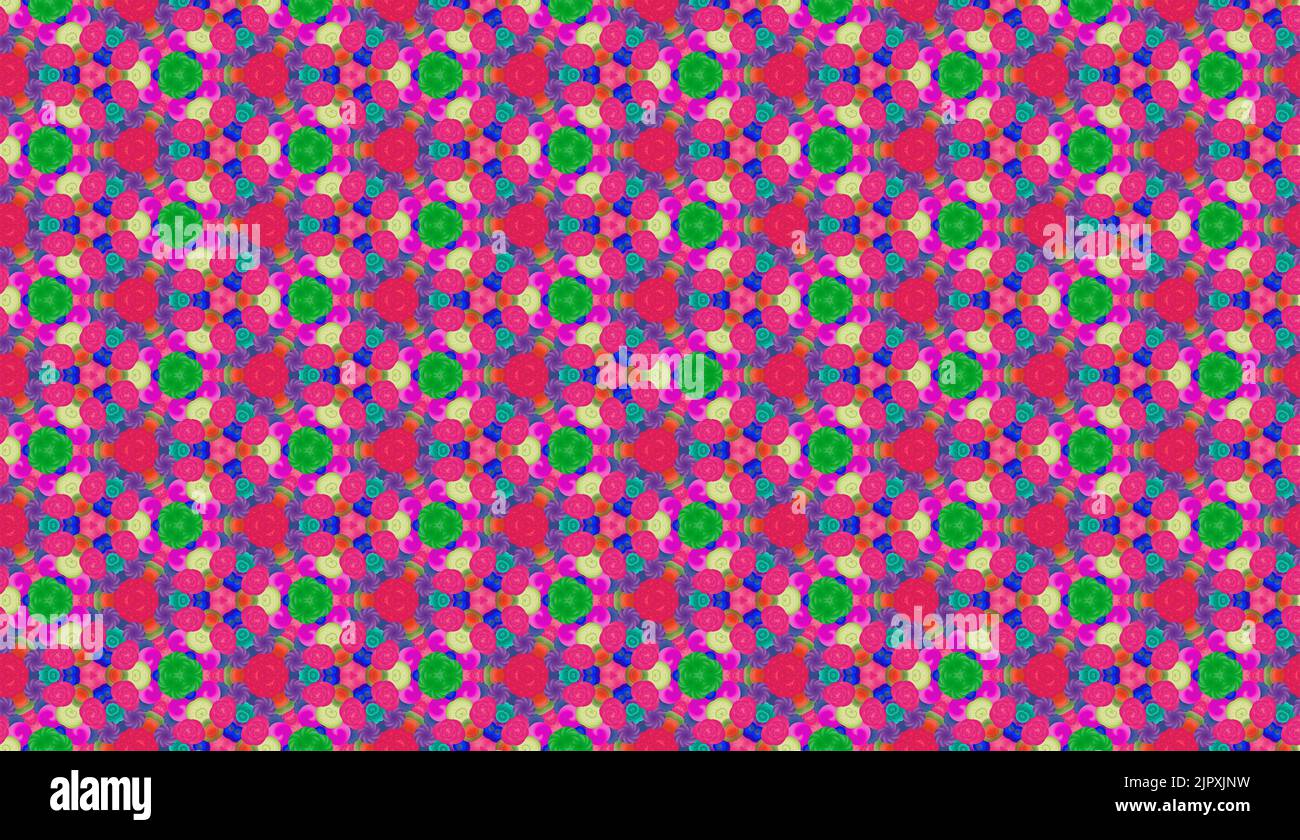 Colorful and bright seamless repeating pattern with small scale ...
