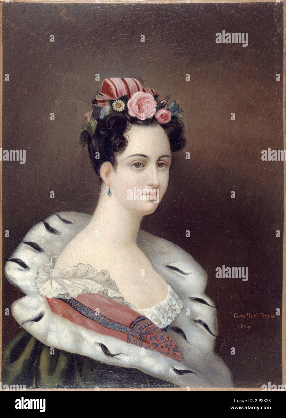 Théophile Gautier - Portrait de femme brune Stock Photo - Alamy