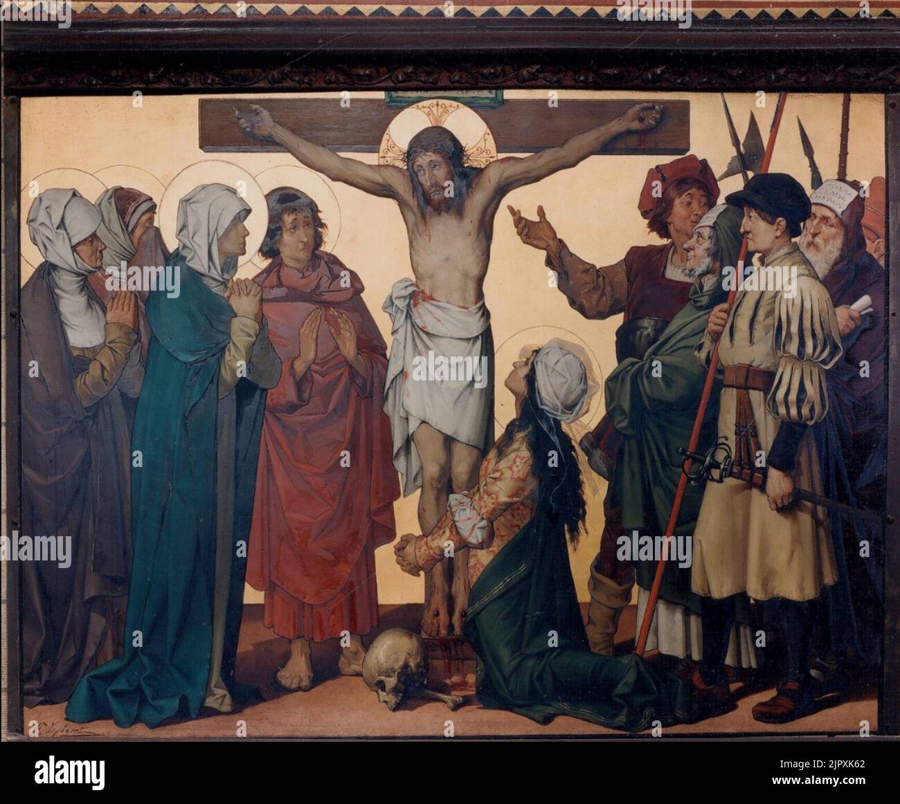 Theophile Lybaert - Jesus on the cross Stock Photo - Alamy
