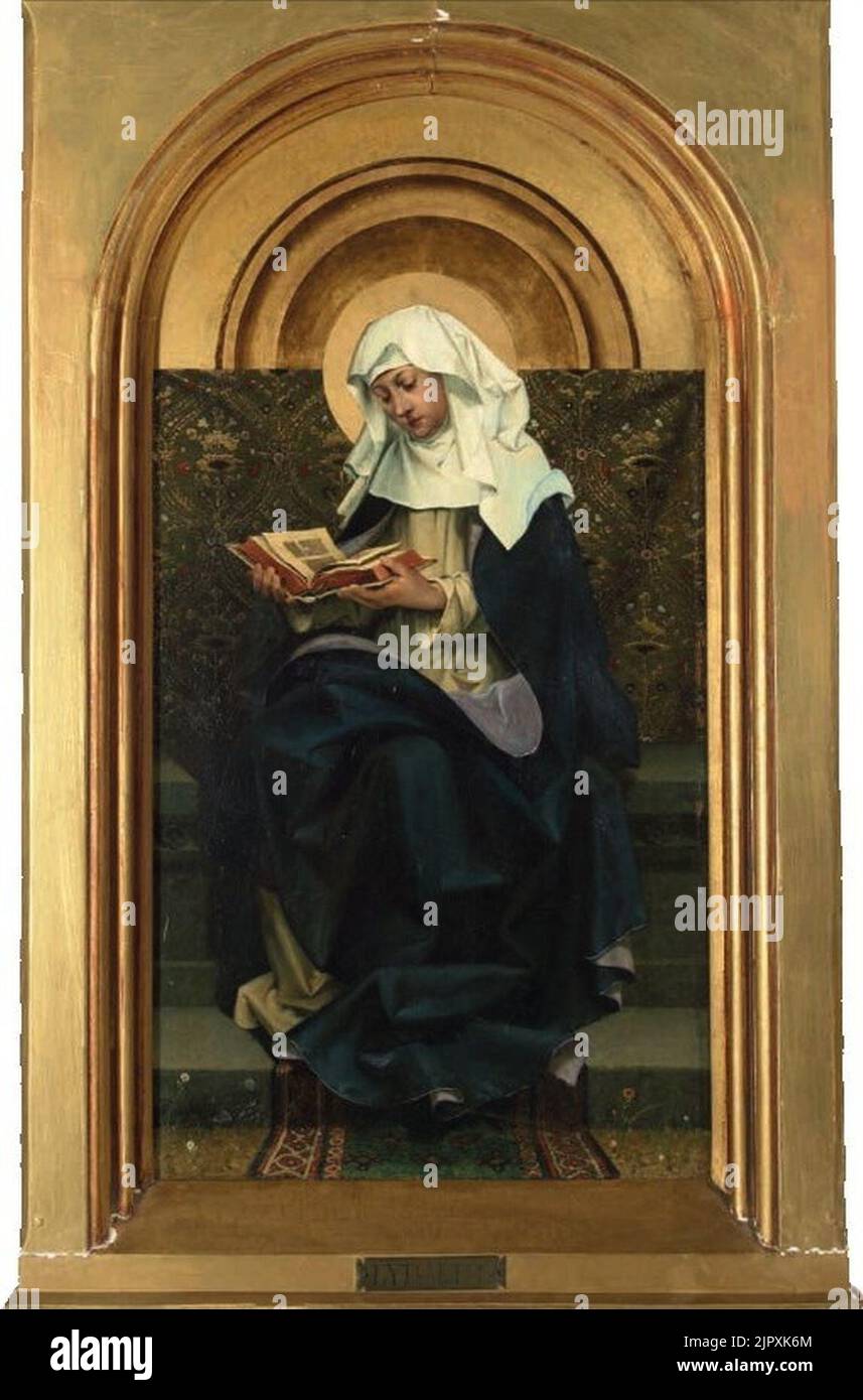 Theophile Lybaert - The Virgin reading Stock Photo - Alamy