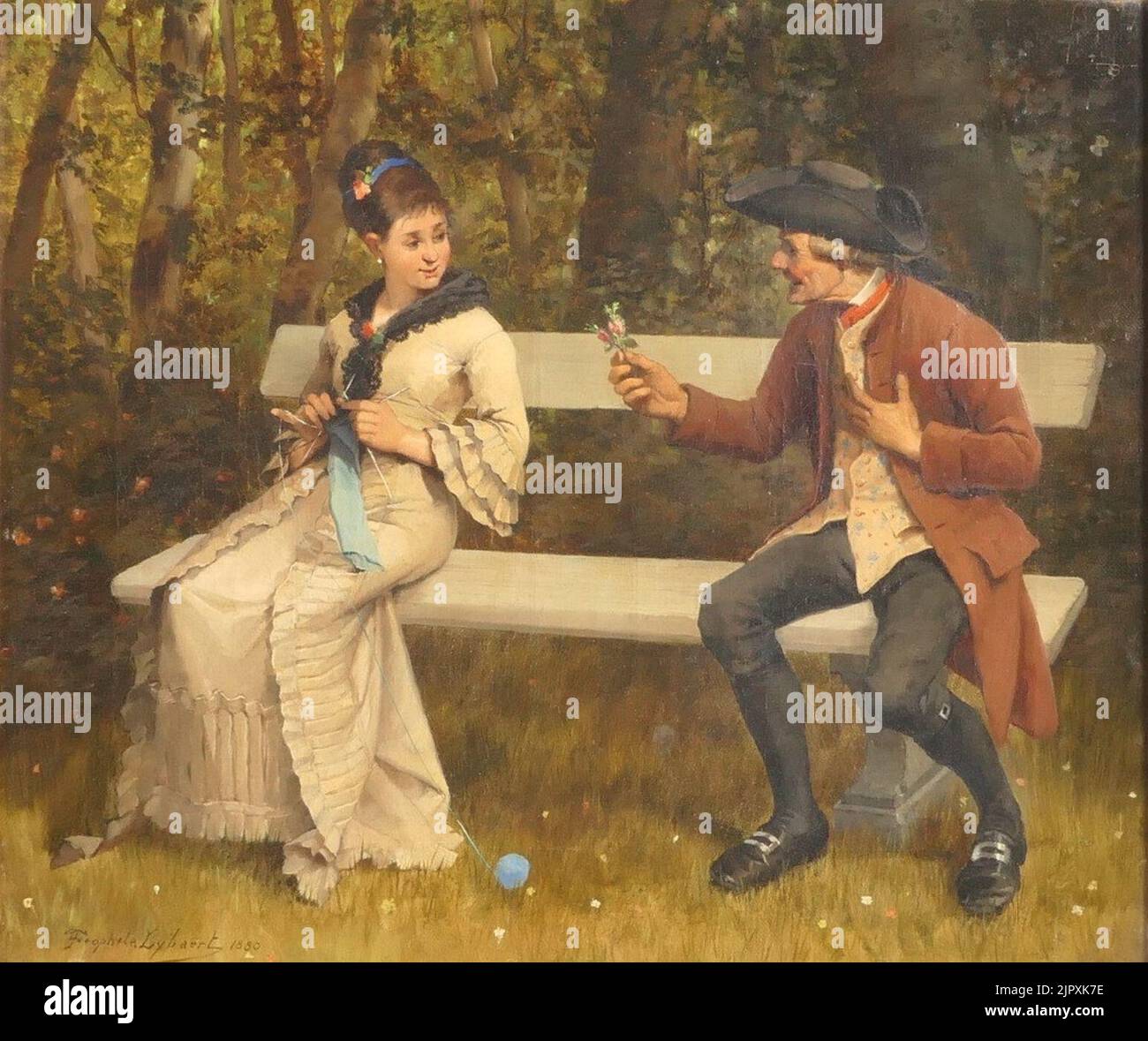 Théophile Lybaert - The old charmer Stock Photo - Alamy