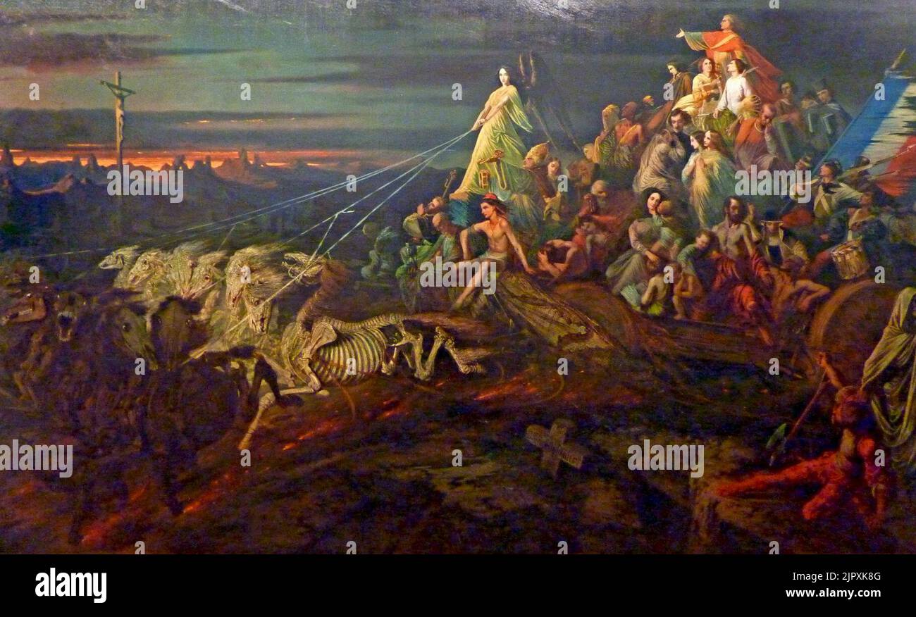 Théophile Schuler, Le char de la mort, 1848 Stock Photo - Alamy