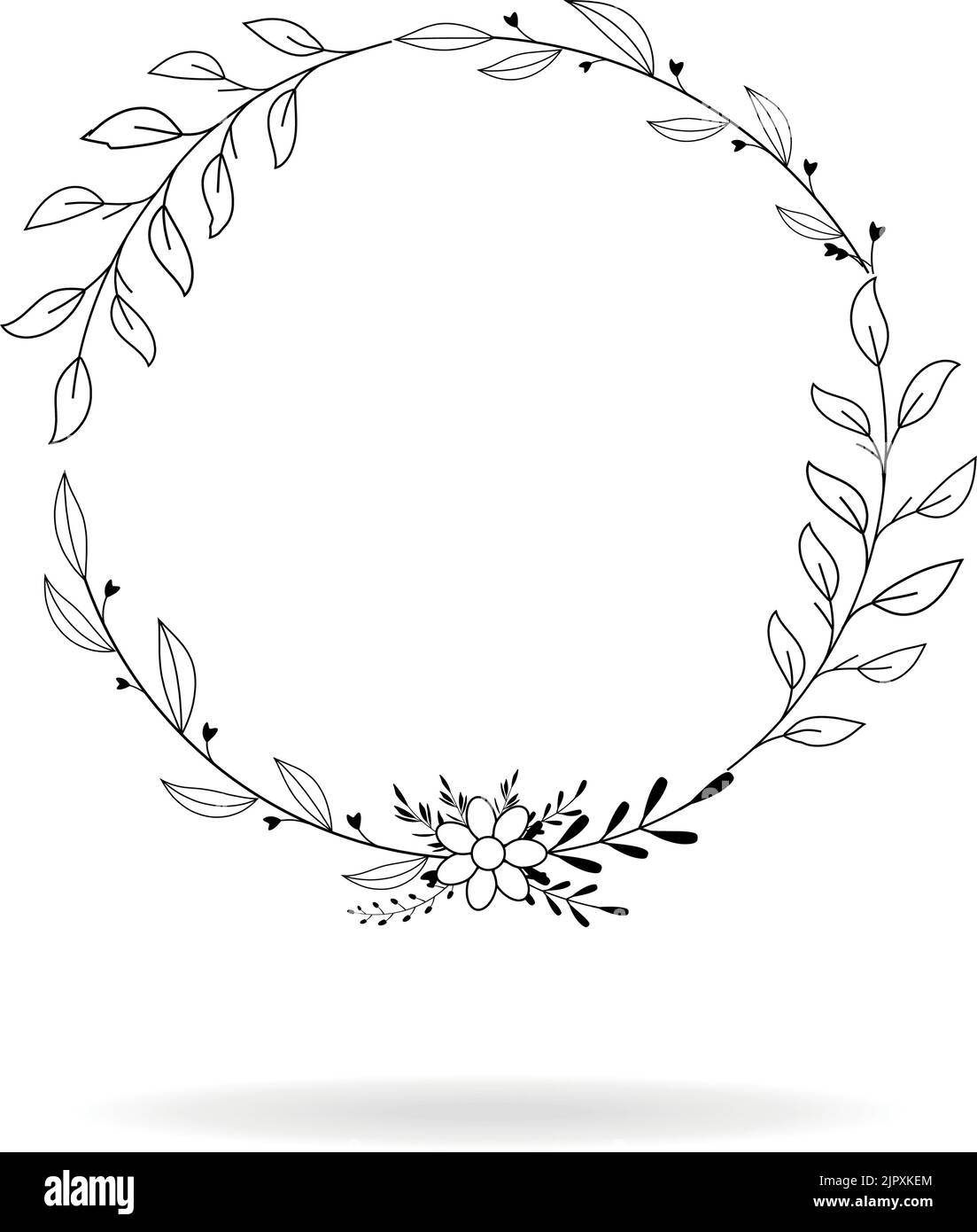Vector botanical frame Black and White Stock Photos & Images - Alamy