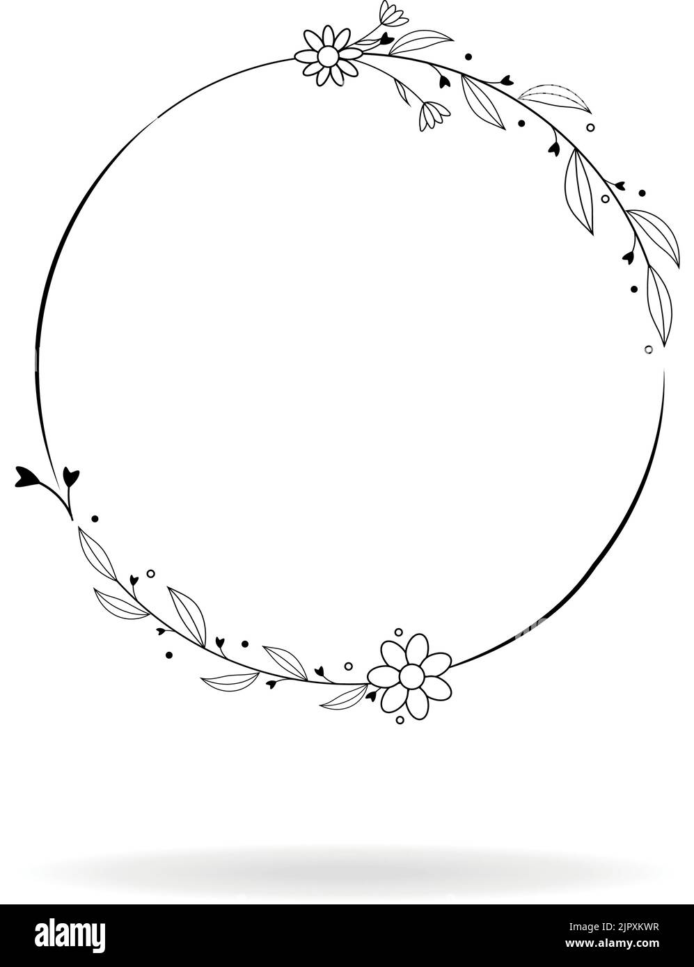 botanical frame floral vector Stock Vector Image & Art - Alamy