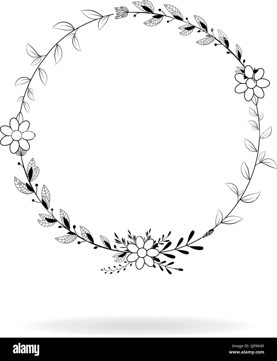 botanical frame vector Stock Vector Image & Art - Alamy