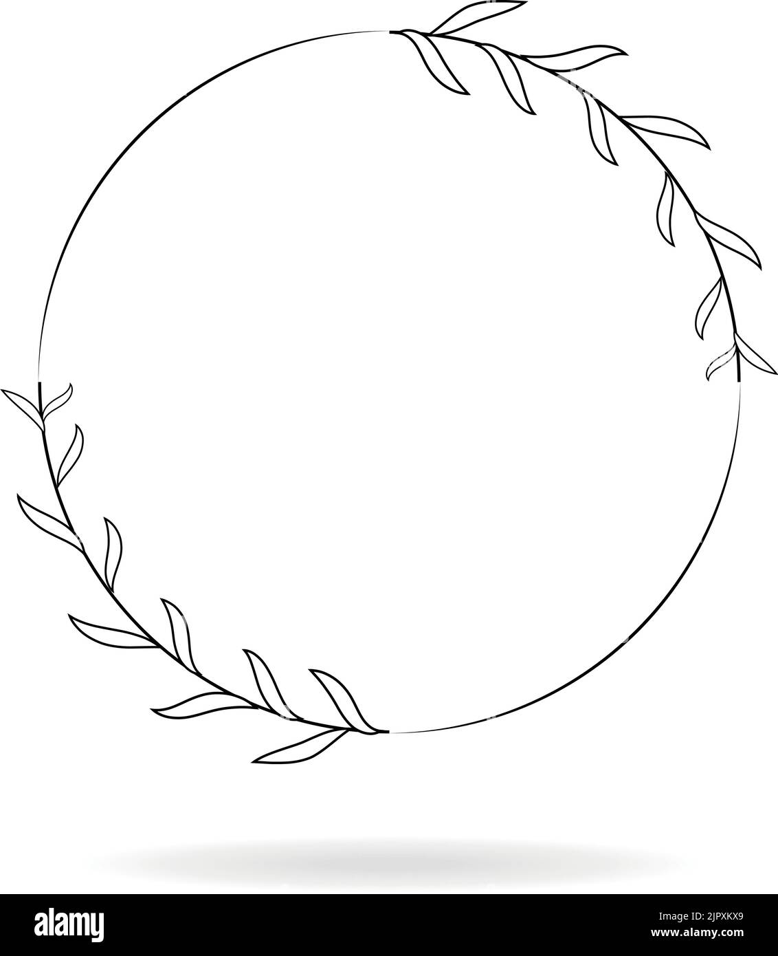 Circle frame set botanical Cut Out Stock Images & Pictures - Alamy