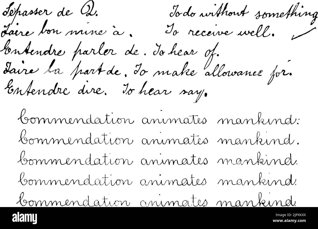 Theory and Practice of Handwriting-155-Fig 57 Stock Photo - Alamy