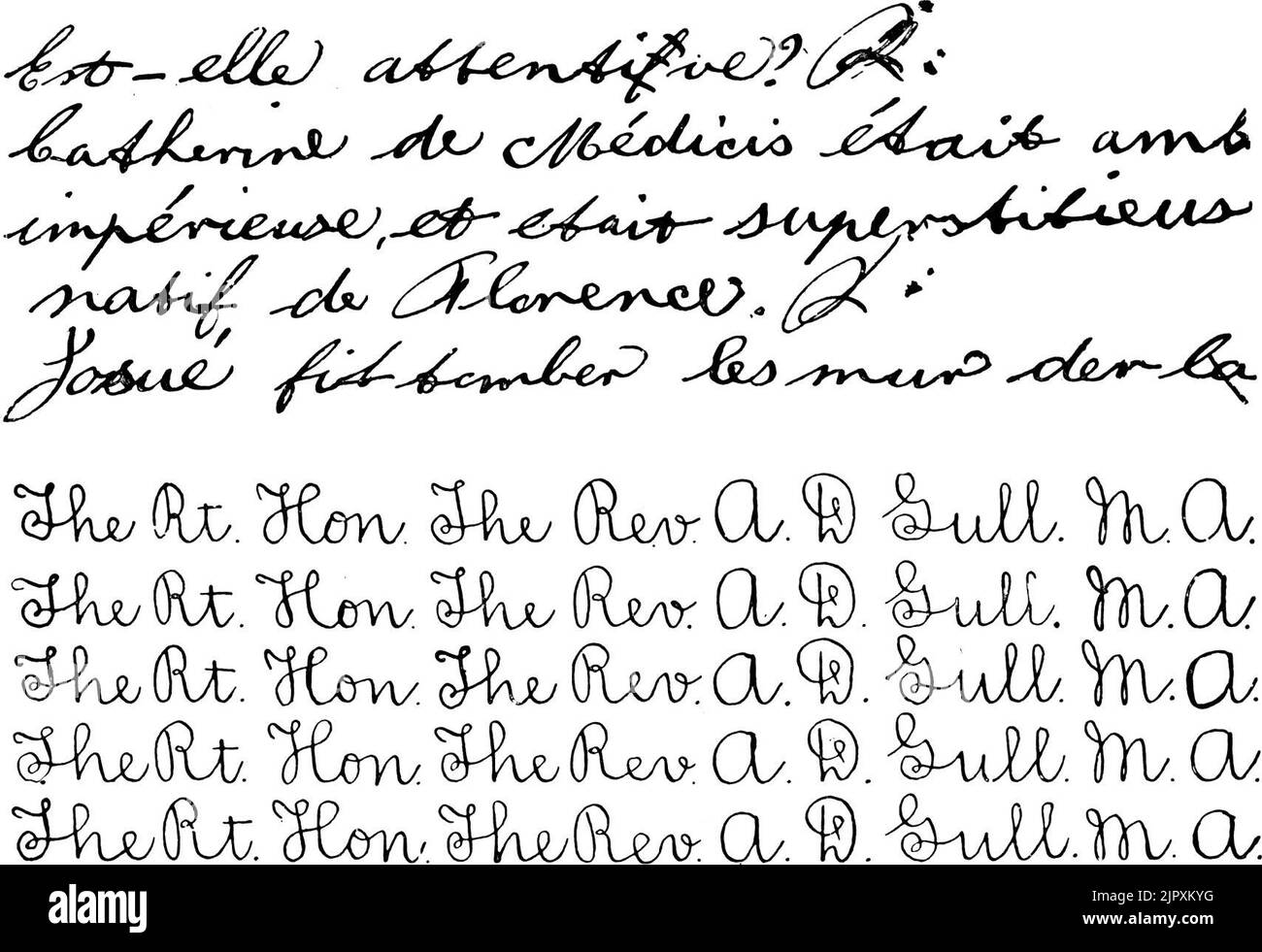 Theory and Practice of Handwriting-153-Fig 55 Stock Photo - Alamy