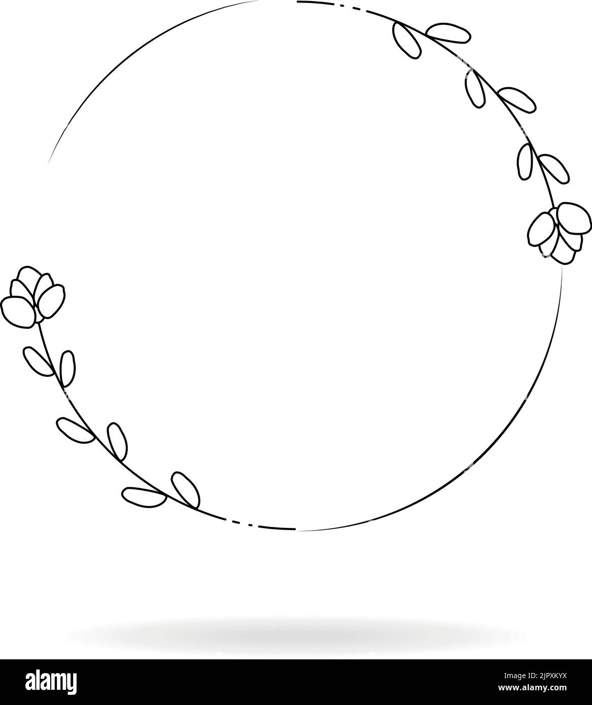 radial simpel vector frame floral Stock Vector Image & Art - Alamy