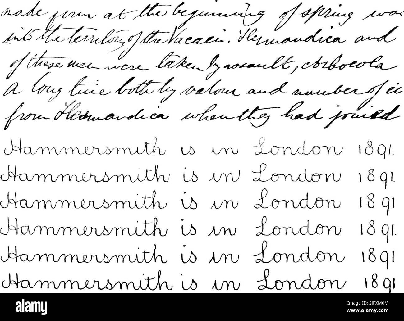 Theory and Practice of Handwriting-152-Fig 54 Stock Photo - Alamy