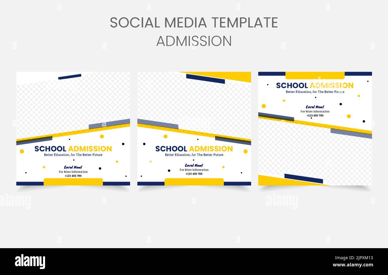 school admission template set banner design Stock Vector Image & Art ...