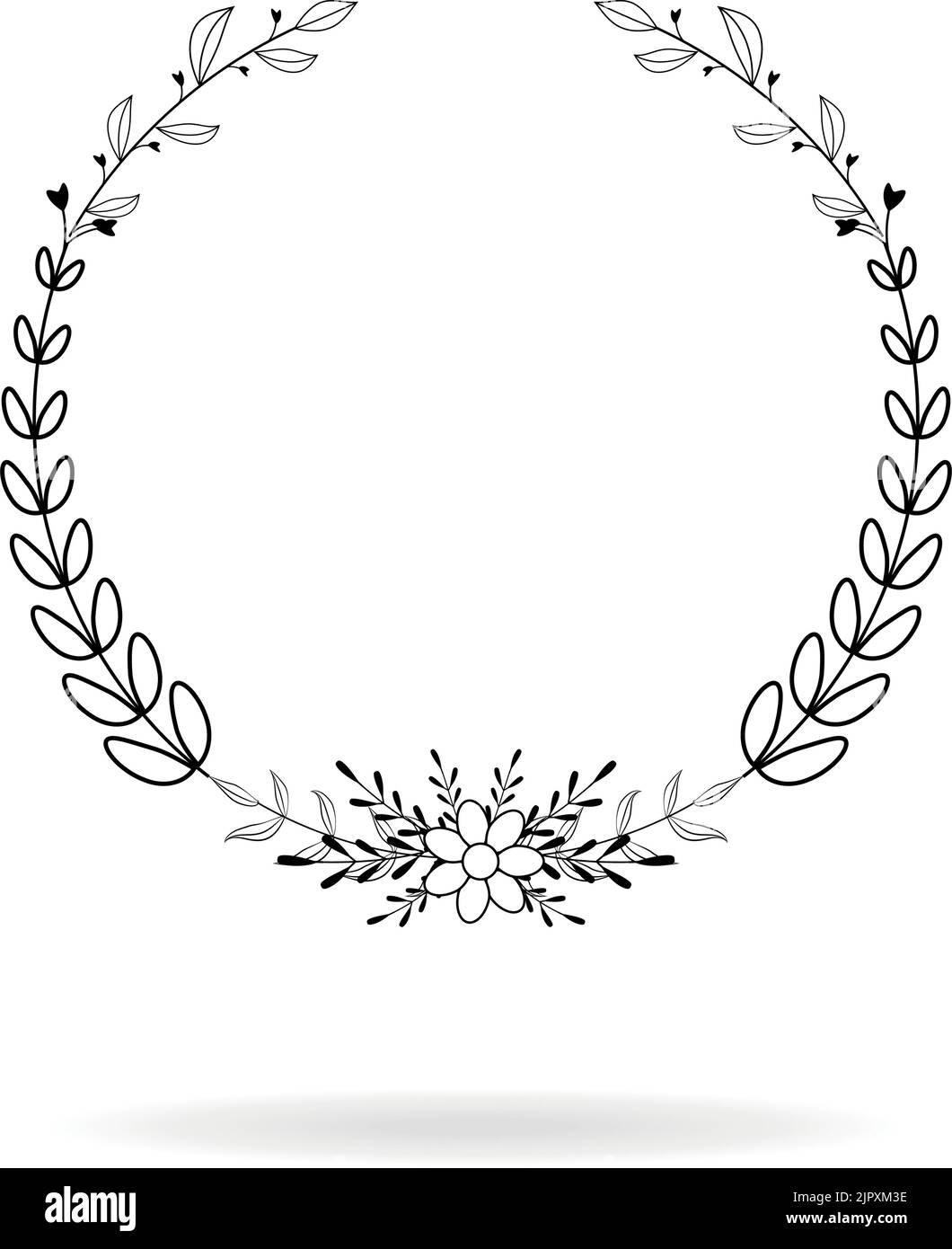 botanical frame vector floral Stock Vector Image & Art - Alamy