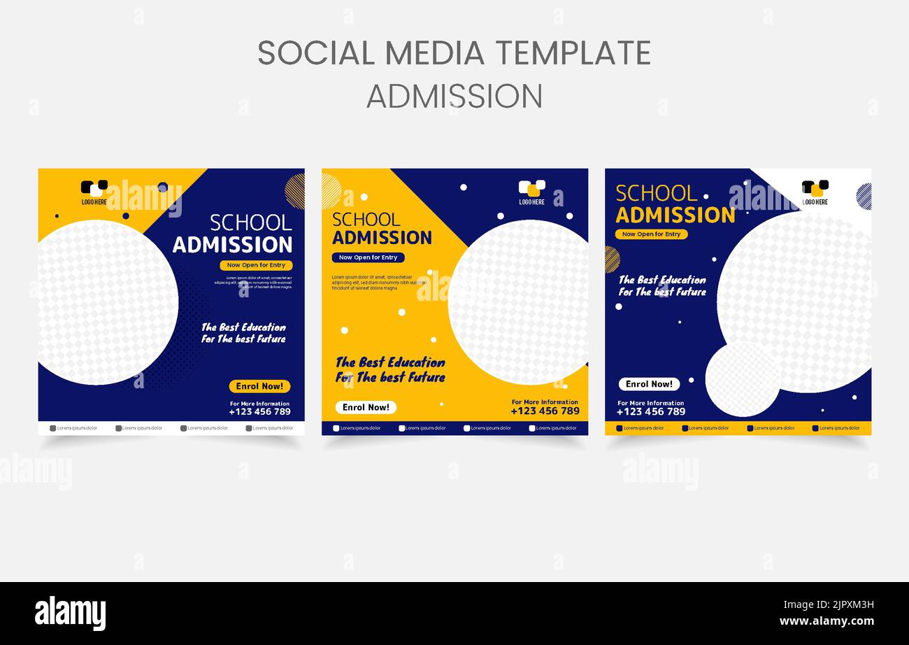 school admission social media template banner design Stock Vector Image ...