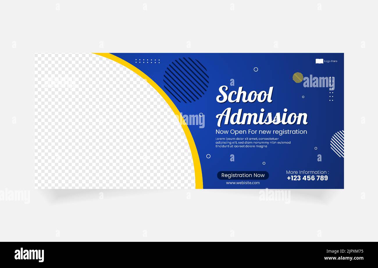 school admission banner template image banner vector design Stock ...