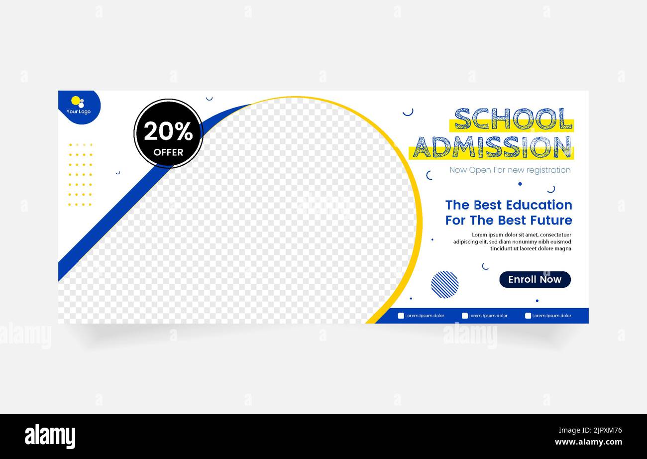 template school admission banner design Stock Vector Image & Art - Alamy