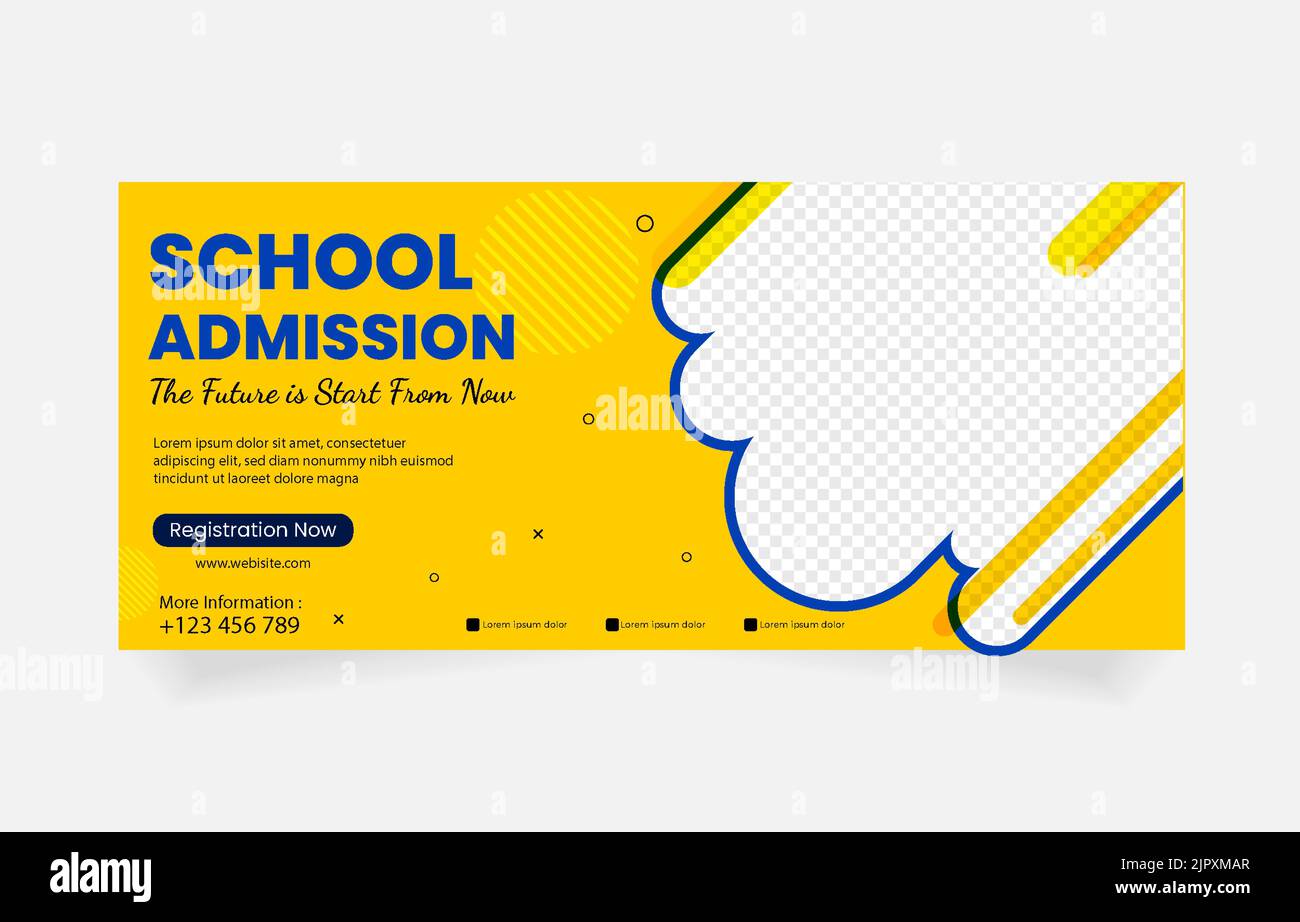 school admission banner template Stock Vector Image & Art - Alamy